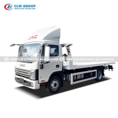 China JAC 4-Ton Flatbed Recovery Truck 3800mm Wheelbase 4mm Steel Bed Euro VI for sale