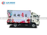 China Mobile LED Stage Truck 4200x2200x2300mm Body 7400mm Deployed Stage Full Hydraulic Operation for sale