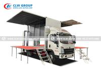 China Mobile LED Stage Truck 4200x2200x2300mm Body 7400mm Deployed Stage Full Hydraulic Operation for sale