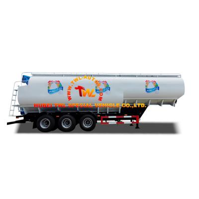 China Triple-Axis Bulk Feed Semi-Trailer 5 Compartments Dual-Power Drive 9m Discharge Auger for sale