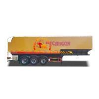 China Triple-Axis Bulk Feed Semi-Trailer 5 Compartments Dual-Power Drive 9m Discharge Auger for sale