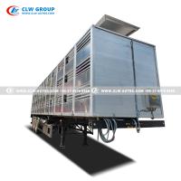 China High-Strength Aluminum Alloy Livestock Transport Semi-Trailer 3 Axles 36 Fans Three-Tier Design for sale
