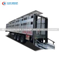 China High-Strength Aluminum Alloy Livestock Transport Semi-Trailer 3 Axles 36 Fans Three-Tier Design for sale