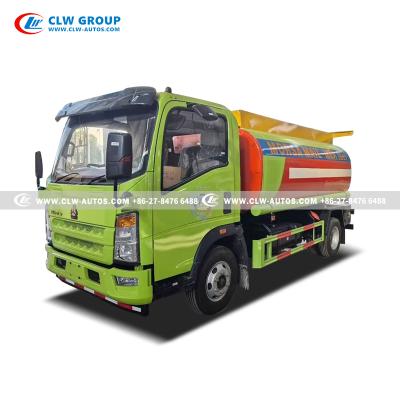 China HOWO 4x2 6000L Diesel Fuel Bowser Truck 120hp Chaochai Engine 5mm Carbon Steel Tank for sale