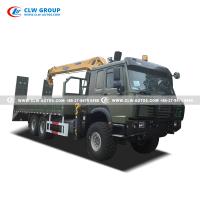 China Sinotruk 6x6 All-Wheel Drive Wrecker Tow Truck with XCMG 8-ton Crane and Heavy-Duty Flatbed for sale