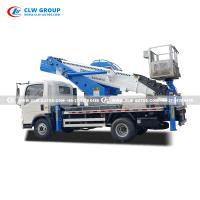 China Sinotruk HOWO 28m Aerial Platform Truck 7-Section Telescopic Boom 360 Rotation for sale