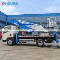 China Sinotruk HOWO 28m Aerial Platform Truck 7-Section Telescopic Boom 360 Rotation for sale
