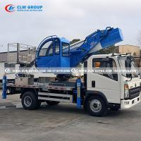 China Sinotruk HOWO 28m Aerial Platform Truck 7-Section Telescopic Boom 360 Rotation for sale