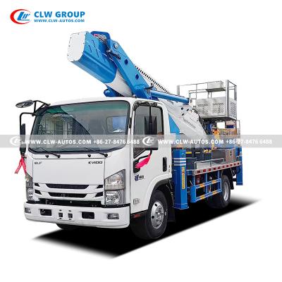 China Isuzu KV100 30m Aerial Work Truck 6-Section Polygonal Boom 200kg Platform Capacity for sale