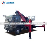 China ISUZU KV600 30m Aerial Work Platform Truck 7-Section Telescopic Boom 360 Rotation 130HP for sale