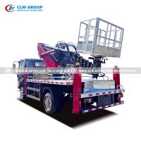 China ISUZU KV600 30m Aerial Work Platform Truck 7-Section Telescopic Boom 360 Rotation 130HP for sale