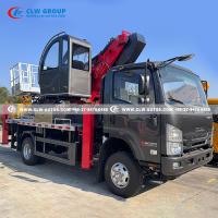China ISUZU KV600 30m Aerial Work Platform Truck 7-Section Telescopic Boom 360 Rotation 130HP for sale