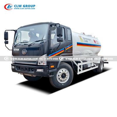China FAW 10m³ LPG Bobtail Refueling Truck Right-Hand Drive Q345R Steel Tank for Africa for sale