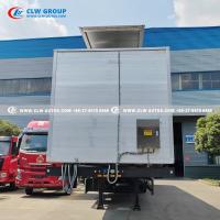 China 3 Axle 36 Fan Hydraulic Livestock Trailer Triple Deck Aluminum Semi Trailer for Cattle Transport for sale