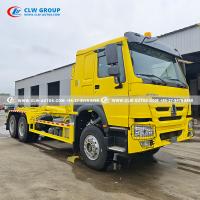 China HOWO 26Ton Hook Lift Garbage Truck 6x4 340HP Hydraulic Roll-off Container Truck for sale