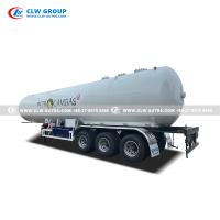 China 25 Ton LPG Tank Trailer Q345R Steel Tri-Axle 49.6cbm Capacity Semi Trailer for sale