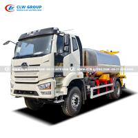 China FAW J6L 10CBM Asphalt Distributor Truck with Computer-Controlled Spray and RIELLO Burner for sale