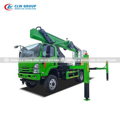 China ISUZU 4x4 33m Telescopic Cherry Picker Truck Insulated Bucket Aerial Work Platform for sale