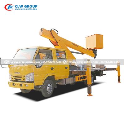 China Isuzu 24m Aerial Work Truck CAN-bus Control 7-Section Telescopic Boom 200kg Capacity for sale