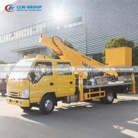 China Isuzu 24m Aerial Work Truck CAN-bus Control 7-Section Telescopic Boom 200kg Capacity for sale