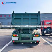 China 45T 3-Axle Rear-Tipping Semi-Trailer with HYVA Cylinder and 28T Yahua Landing Legs for sale