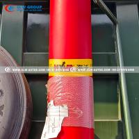 China 45T 3-Axle Rear-Tipping Semi-Trailer with HYVA Cylinder and 28T Yahua Landing Legs for sale