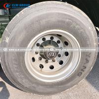 China 45T 3-Axle Rear-Tipping Semi-Trailer with HYVA Cylinder and 28T Yahua Landing Legs for sale