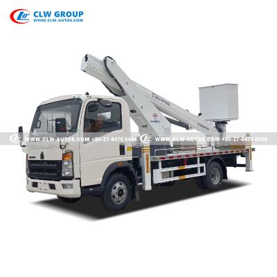 China HOWO 21m Aerial Work Platform 360 Degree Rotation 200kg Load Capacity High Reach Boom for sale
