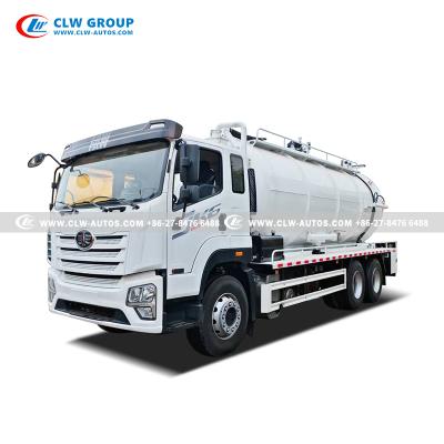 China FAW JK6 Combined Jetting Vacuum Truck 310HP Weichai Engine 4000L Water 8000L Sewage Tank for sale