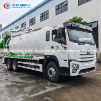 China FAW JK6 Combined Jetting Vacuum Truck 310HP Weichai Engine 4000L Water 8000L Sewage Tank for sale
