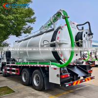 China FAW JK6 Combined Jetting Vacuum Truck 310HP Weichai Engine 4000L Water 8000L Sewage Tank for sale