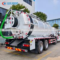 China FAW JK6 Combined Jetting Vacuum Truck 310HP Weichai Engine 4000L Water 8000L Sewage Tank for sale