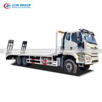 China FAW J6P 6x4 Flatbed Truck 370HP 35 Ton Load Capacity Heavy Duty Machinery Transporter for sale