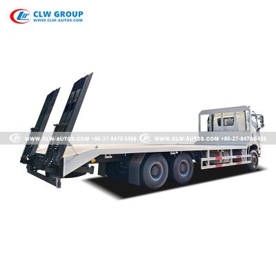 China FAW J6P 6x4 Flatbed Truck 370HP 35 Ton Load Capacity Heavy Duty Machinery Transporter for sale