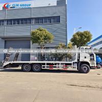 China FAW J6P 6x4 Flatbed Truck 370HP 35 Ton Load Capacity Heavy Duty Machinery Transporter for sale