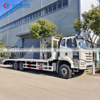 China FAW J6P 6x4 Flatbed Truck 370HP 35 Ton Load Capacity Heavy Duty Machinery Transporter for sale