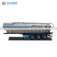 China 55m³ Aluminum Bulk Feed Semi-Trailer 3-Axle Hydraulic Discharge 750 kg/min for sale