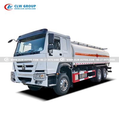 China HOWO 371HP 20000L Fuel Tanker Truck 6x4 Heavy Duty Diesel Bowser for Mining for sale