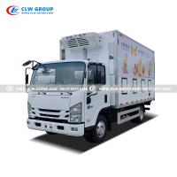 China Isuzu KV100 4.2m Insulated Chick Transport Truck with -15°C Refrigeration and Hydraulic Tailgate for sale