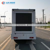 China FAW 3-Side P4 Mobile LED Billboard Truck 110HP Hydraulic Lifting Screens Foldable Stage for sale