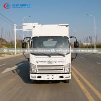 China FAW 3-Side P4 Mobile LED Billboard Truck 110HP Hydraulic Lifting Screens Foldable Stage for sale
