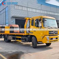 China Dongfeng Tianlong 4x2 8-10 Ton Wrecker Truck One-to-Two Towing Hydraulic Winch for sale
