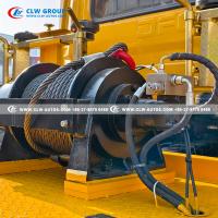 China Dongfeng Tianlong 4x2 8-10 Ton Wrecker Truck One-to-Two Towing Hydraulic Winch for sale