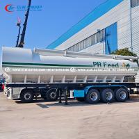 China 59.6m³ Tri-Axle Bulk Feed Transport Tanker with 360° Rotatable Auger and Siemens Motor for sale