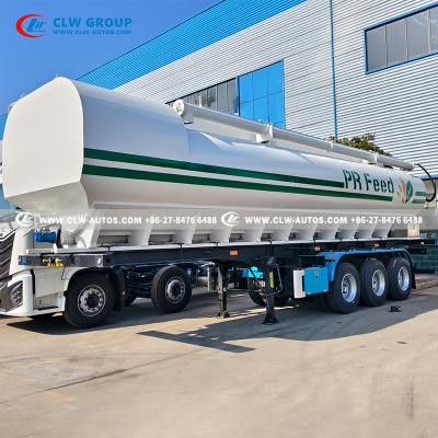 China 59.6m³ Tri-Axle Bulk Feed Transport Tanker with 360° Rotatable Auger and Siemens Motor for sale
