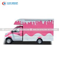 China FOTON 4-Wheel Gasoline Mobile Food Truck 115hp Euro VI Insulated Box Flip-Up Counters Mini Ice Cream Vending Car for sale
