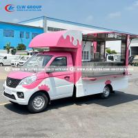 China FOTON 4-Wheel Gasoline Mobile Food Truck 115hp Euro VI Insulated Box Flip-Up Counters Mini Ice Cream Vending Car for sale
