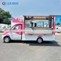 China FOTON 4-Wheel Gasoline Mobile Food Truck 115hp Euro VI Insulated Box Flip-Up Counters Mini Ice Cream Vending Car for sale