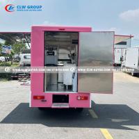 China FOTON 4-Wheel Gasoline Mobile Food Truck 115hp Euro VI Insulated Box Flip-Up Counters Mini Ice Cream Vending Car for sale