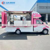 China FOTON 4-Wheel Gasoline Mobile Food Truck 115hp Euro VI Insulated Box Flip-Up Counters Mini Ice Cream Vending Car for sale